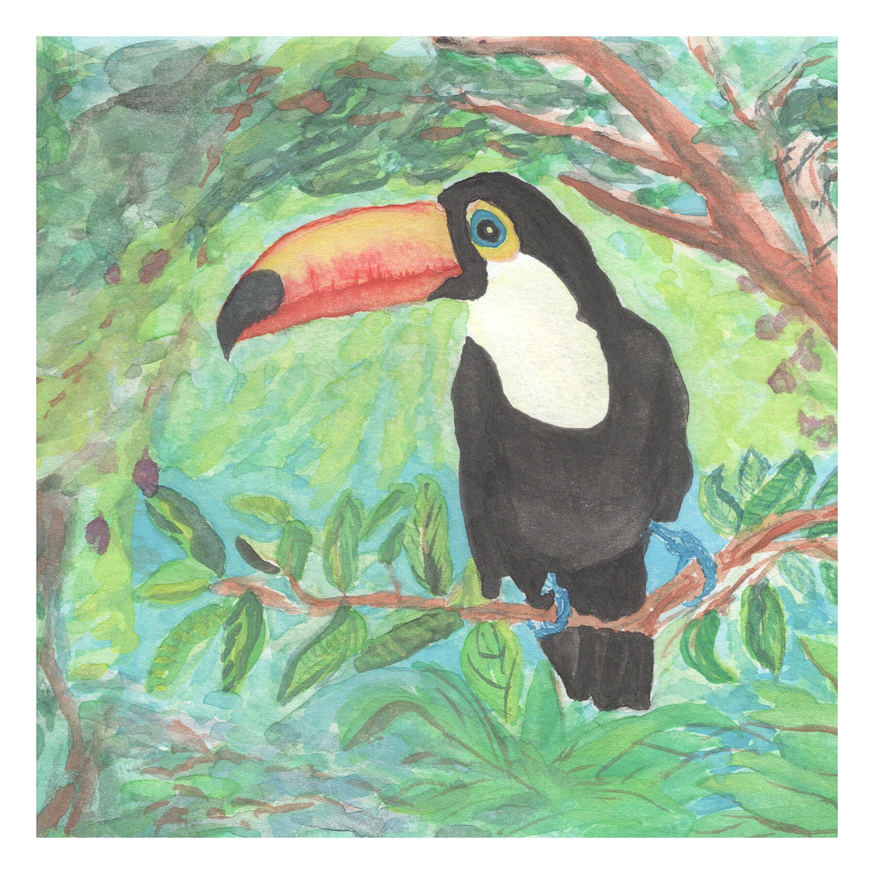 Toco Toucan Art - Vibrant Gift for Mom & Tropical Bird Lovers | Eco ...